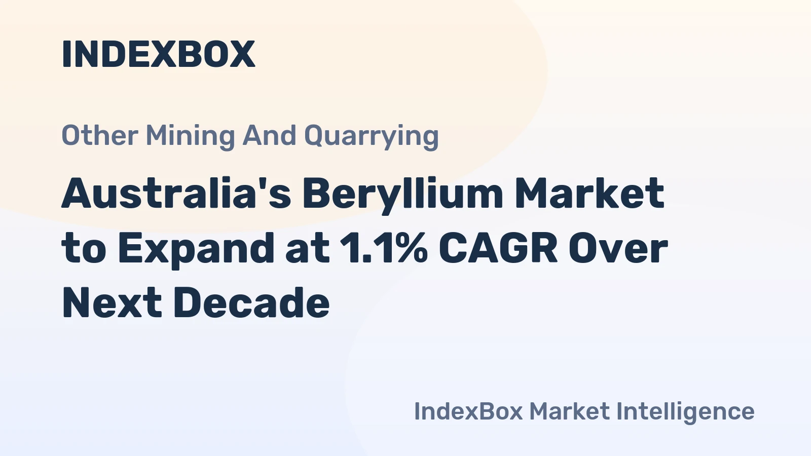 Australia's Beryllium Market to Expand at 1.1% CAGR Over Next Decade