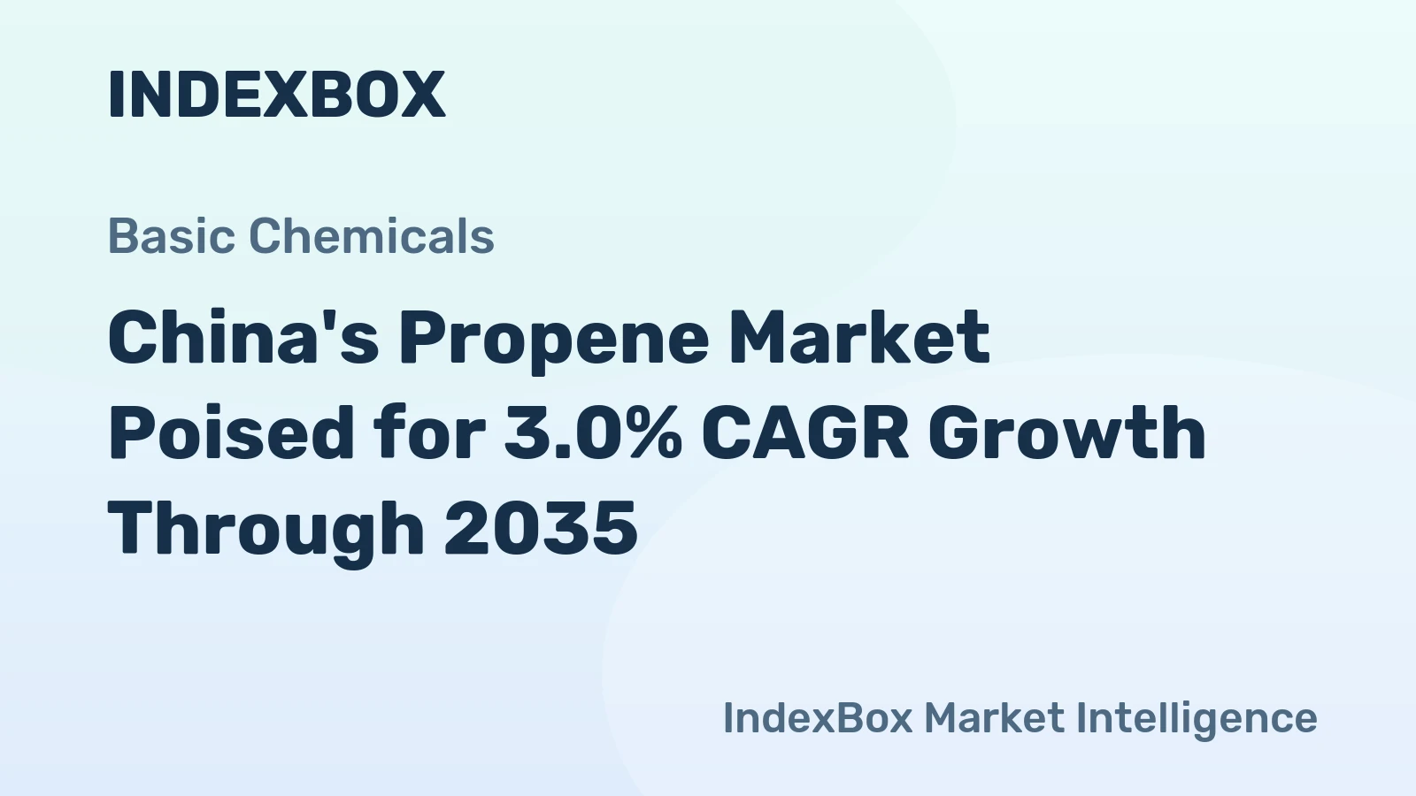 China's Propene Market Poised for 3.0% CAGR Growth Through 2035