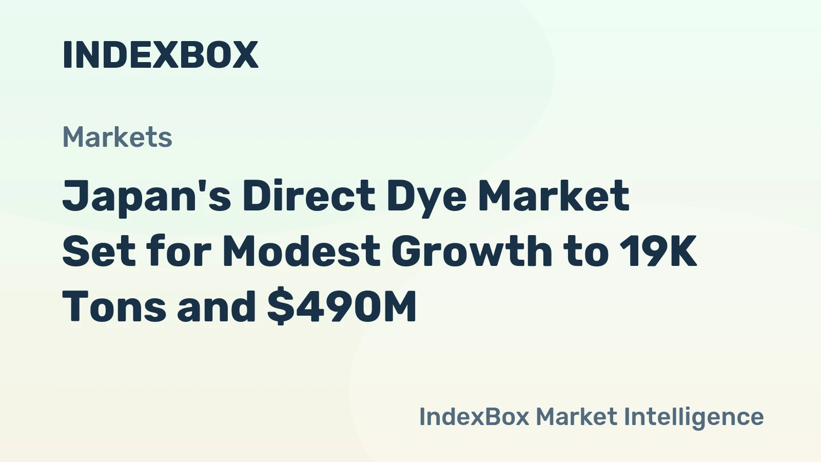 Japan's Direct Dye Market Set for Modest Growth to 19K Tons and $490M