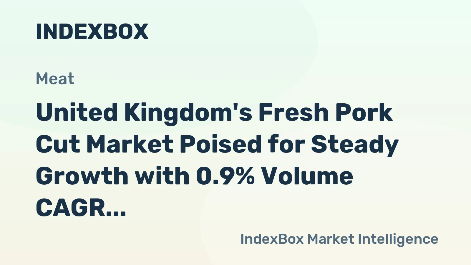United Kingdom's Fresh Pork Cut Market Poised for Steady Growth with 0.9% Volume CAGR