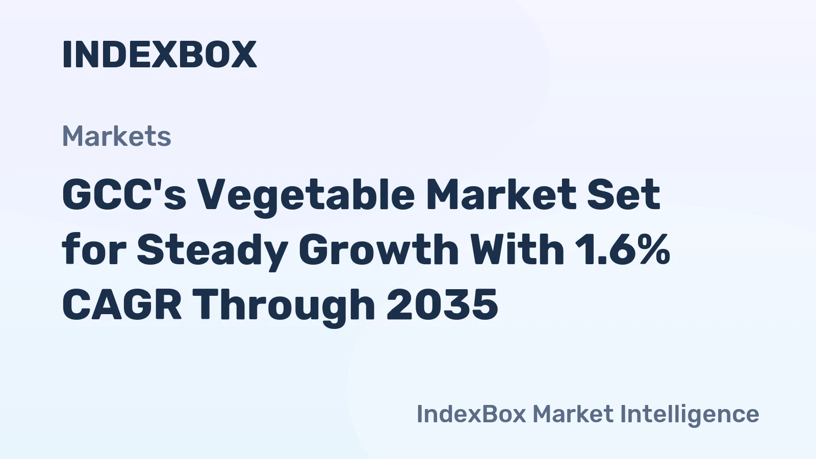 GCC's Vegetable Market Set for Steady Growth With 1.6% CAGR Through 2035