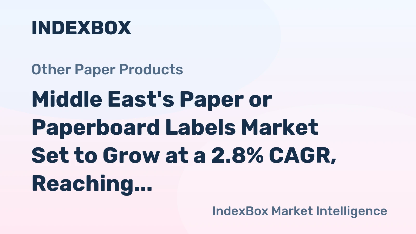 Middle East's Paper or Paperboard Labels Market Set to Grow at a 2.8% CAGR, Reaching 1.6M Tons by 2035