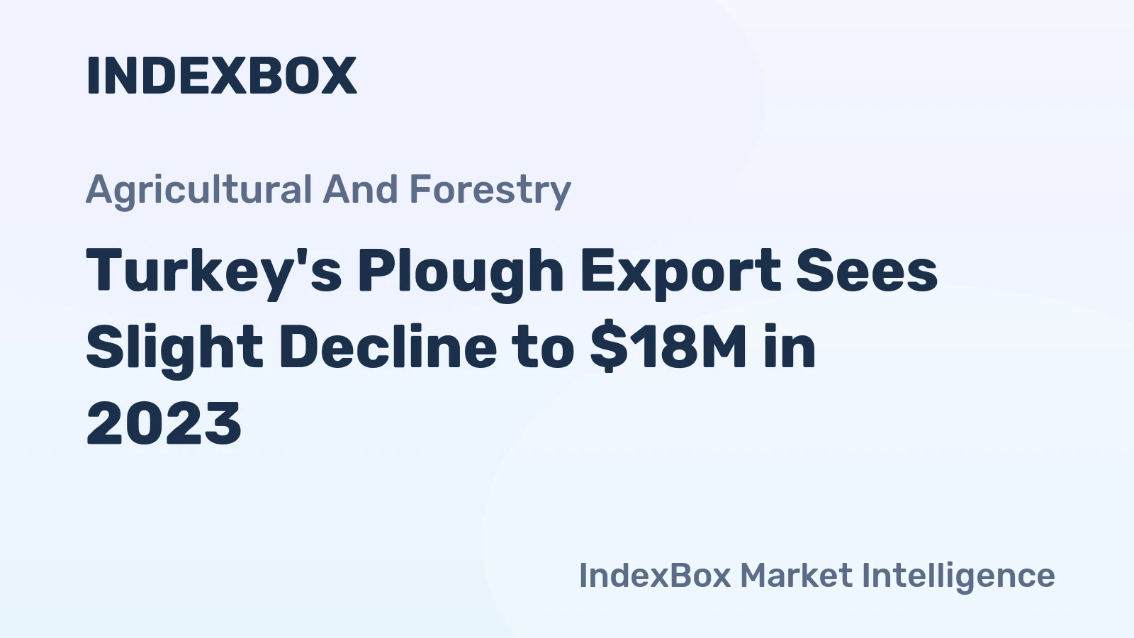 Turkey's Plough Export Sees Slight Decline to $18M in 2023