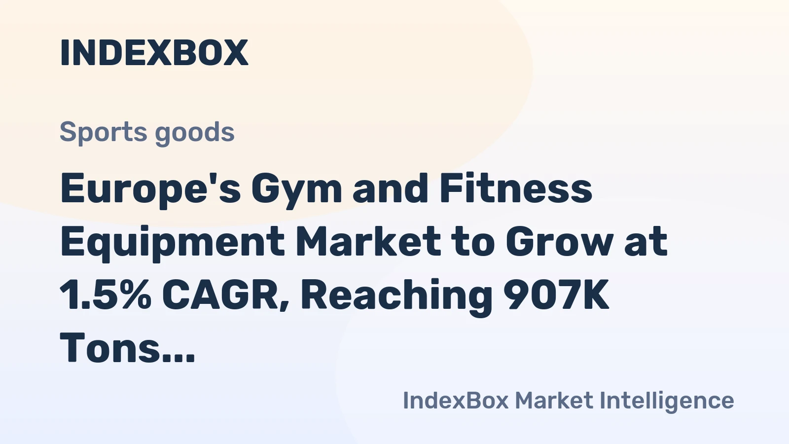 Europe's Gym and Fitness Equipment Market to Grow at 1.5% CAGR, Reaching 907K Tons by 2035