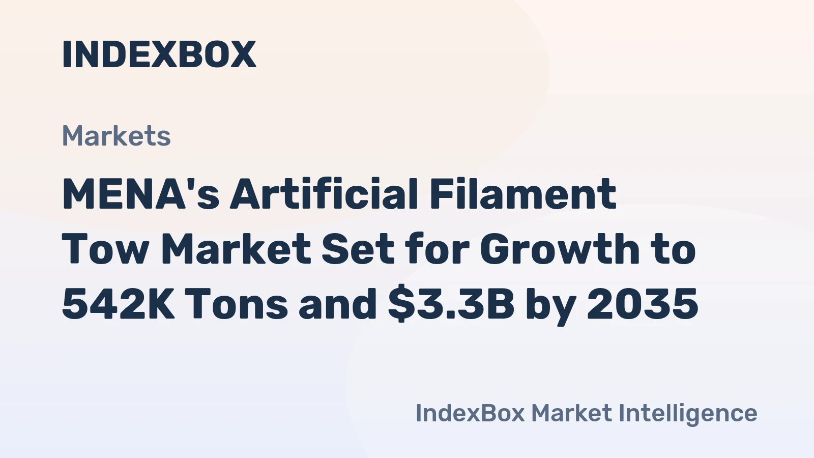 MENA's Artificial Filament Tow Market Set for Growth to 542K Tons and $3.3B by 2035
