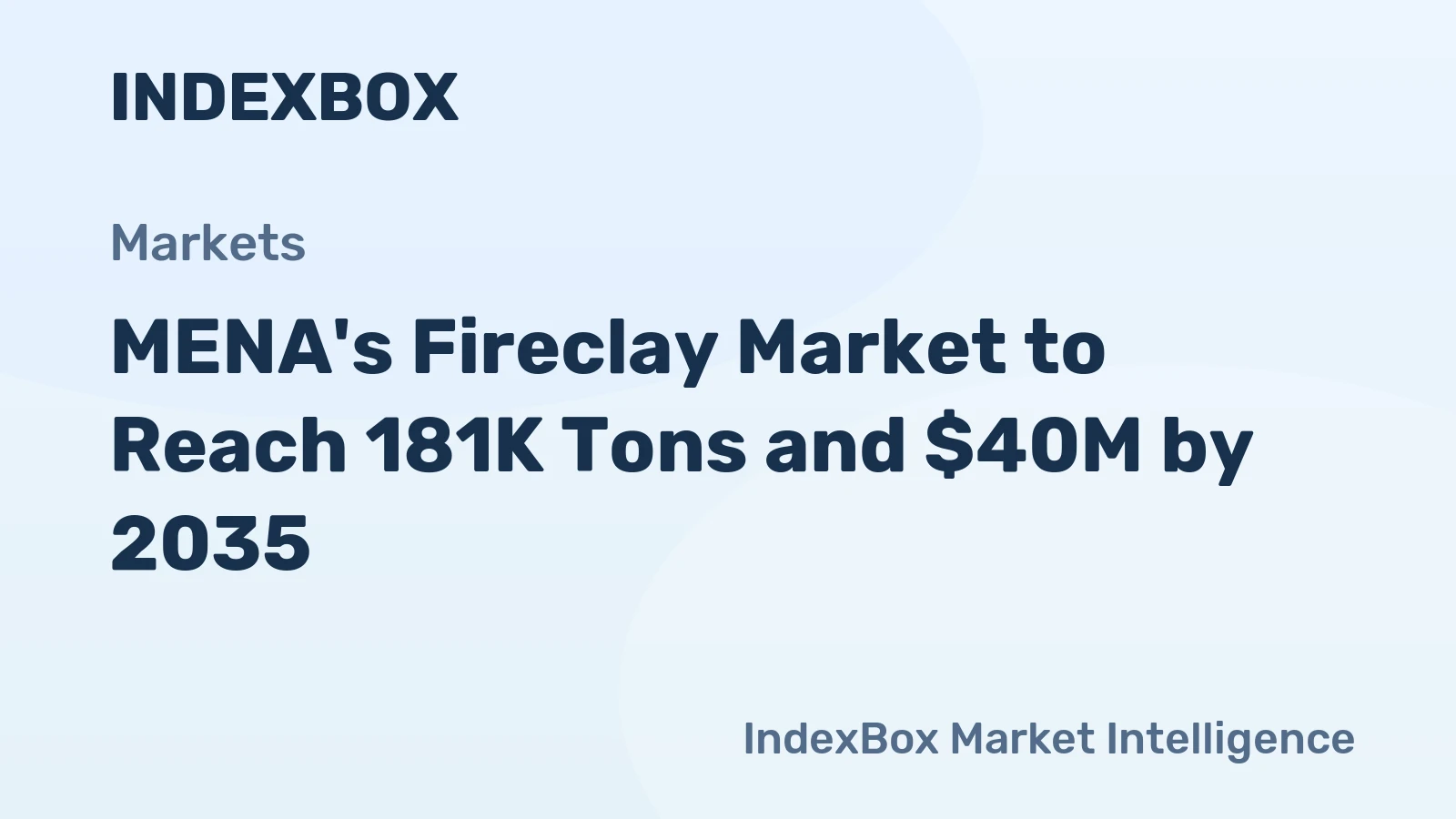 MENA's Fireclay Market to Reach 181K Tons and $40M by 2035