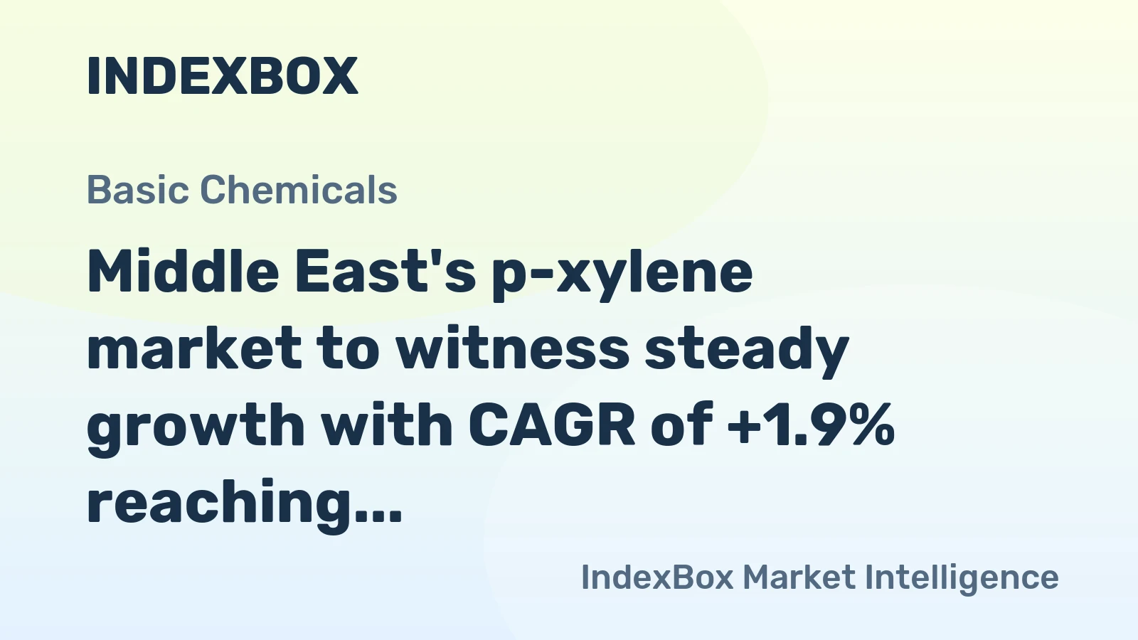 Middle East's p-xylene market to witness steady growth with CAGR of +1.9% reaching $3.7B by 2035