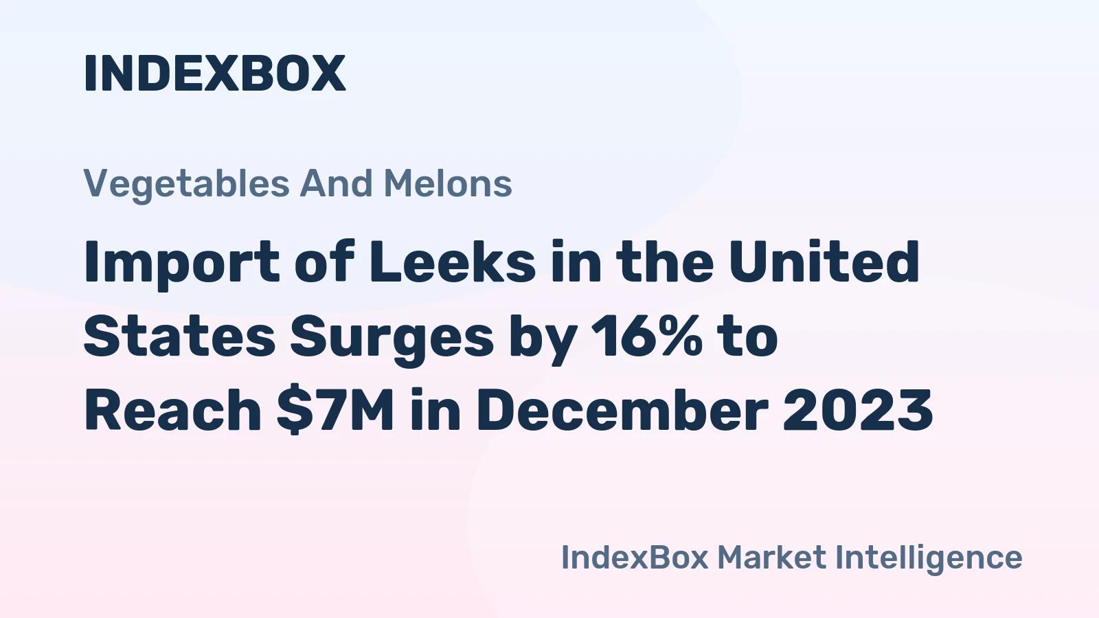 Import of Leeks in the United States Surges by 16% to Reach $7M in December 2023