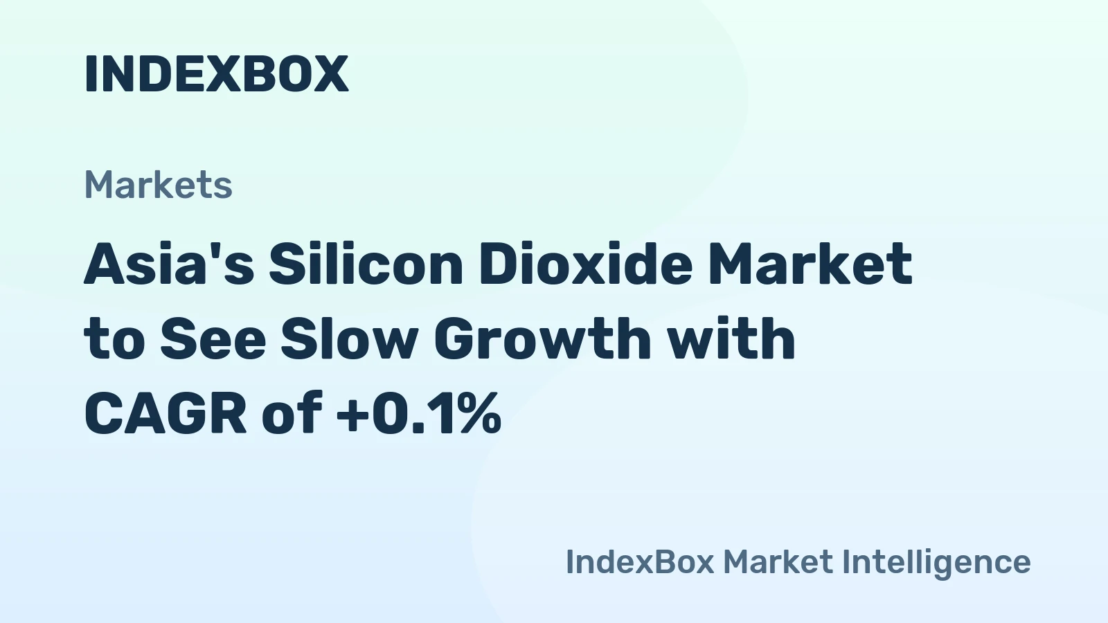 Asia's Silicon Dioxide Market to See Slow Growth with CAGR of +0.1%