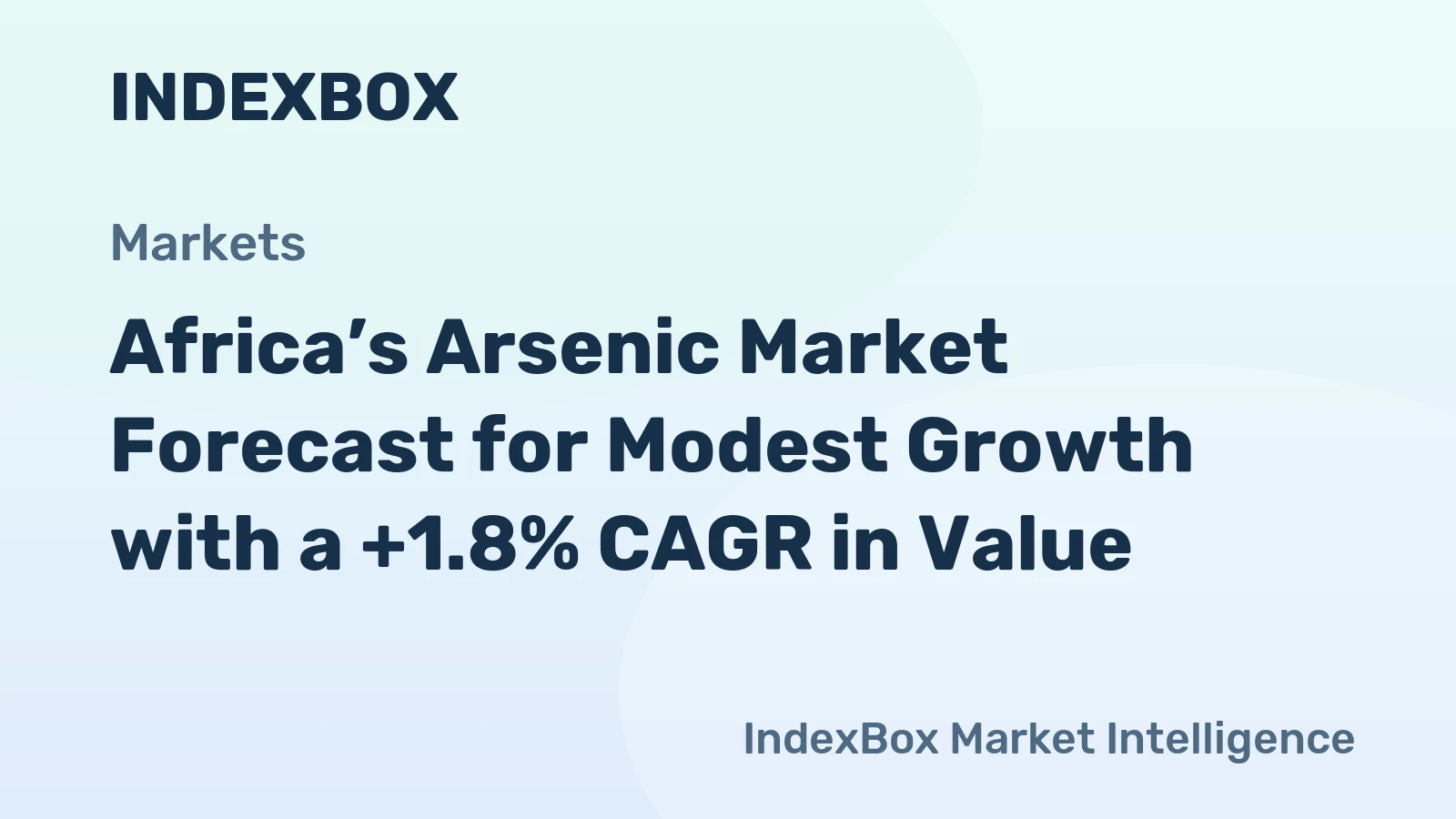 Africa’s Arsenic Market Forecast for Modest Growth with a +1.8% CAGR in Value