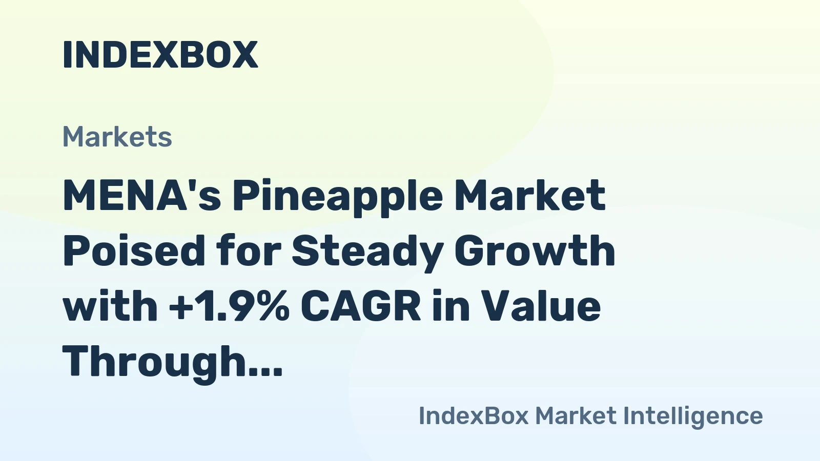 MENA's Pineapple Market Poised for Steady Growth with +1.9% CAGR in Value Through 2035