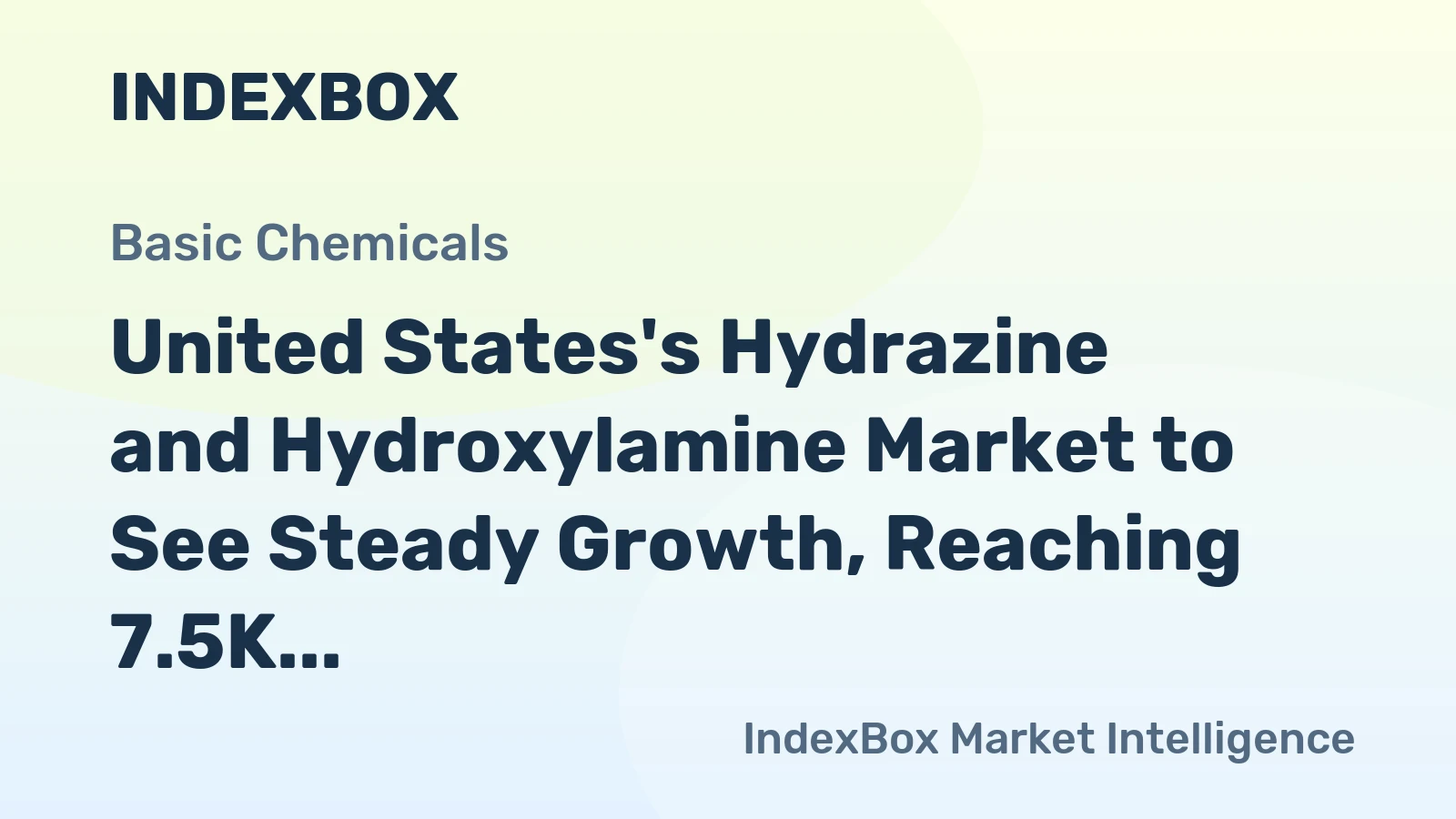 United States's Hydrazine and Hydroxylamine Market to See Steady Growth, Reaching 7.5K Tons and $40M by 2035