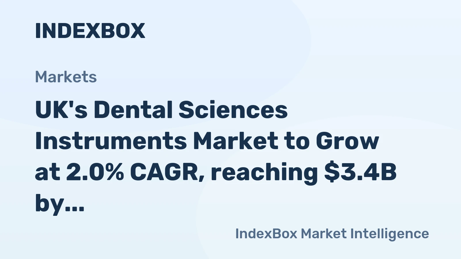 UK's Dental Sciences Instruments Market to Grow at 2.0% CAGR, reaching $3.4B by 2035