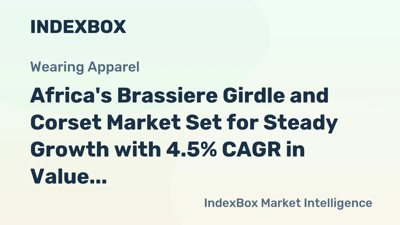 Africa's Brassiere Girdle and Corset Market Set for Steady Growth with 4.5% CAGR in Value
