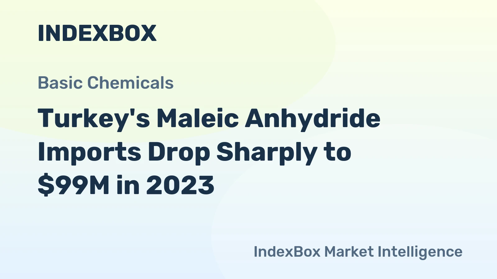 Turkey's Maleic Anhydride Imports Drop Sharply to $99M in 2023