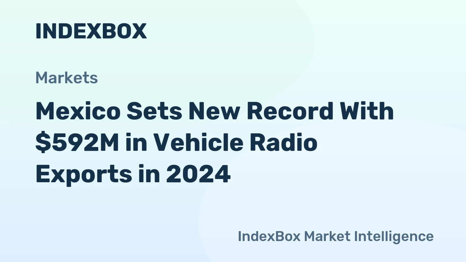 Mexico Sets New Record With $592M in Vehicle Radio Exports in 2024