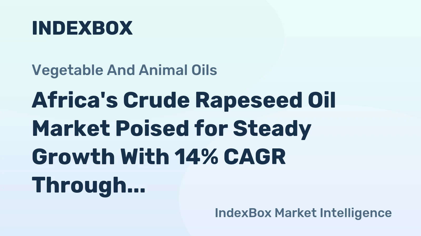 Africa's Crude Rapeseed Oil Market Poised for Steady Growth With 14% CAGR Through 2035