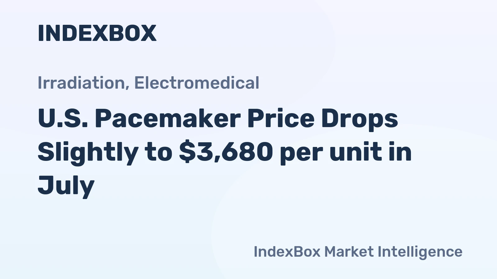 U.S. Pacemaker Price Drops Slightly to $3,680 per unit in July