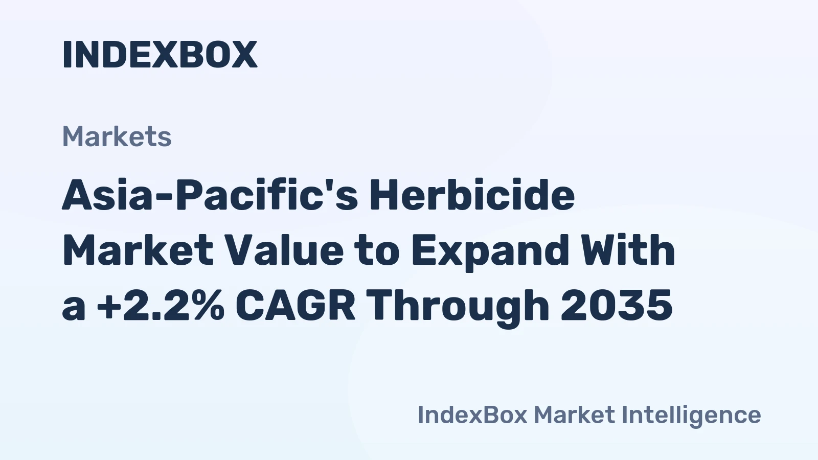 Asia-Pacific's Herbicide Market Value to Expand With a +2.2% CAGR Through 2035