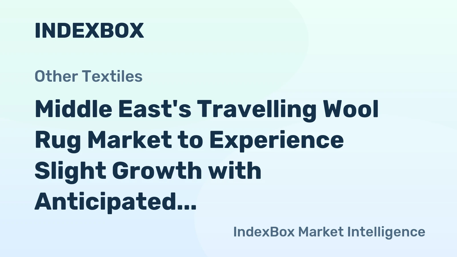 Middle East's Travelling Wool Rug Market to Experience Slight Growth with Anticipated CAGR of +0.6%