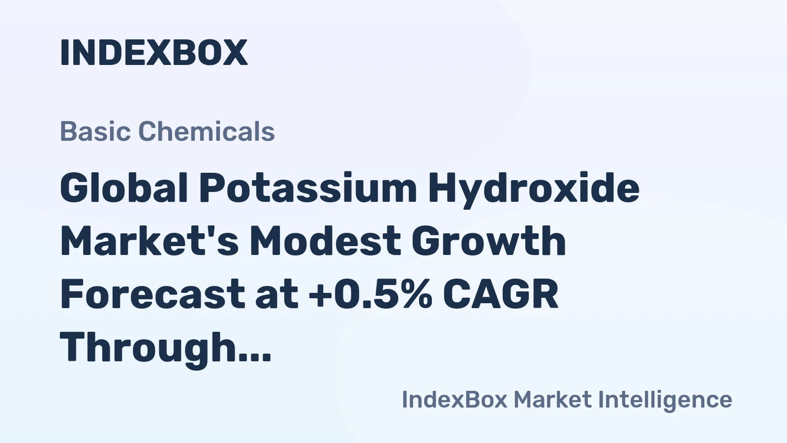 Global Potassium Hydroxide Market's Modest Growth Forecast at +0.5% CAGR Through 2035