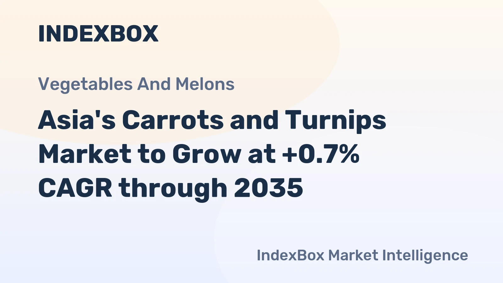 Asia's Carrots and Turnips Market to Grow at +0.7% CAGR through 2035