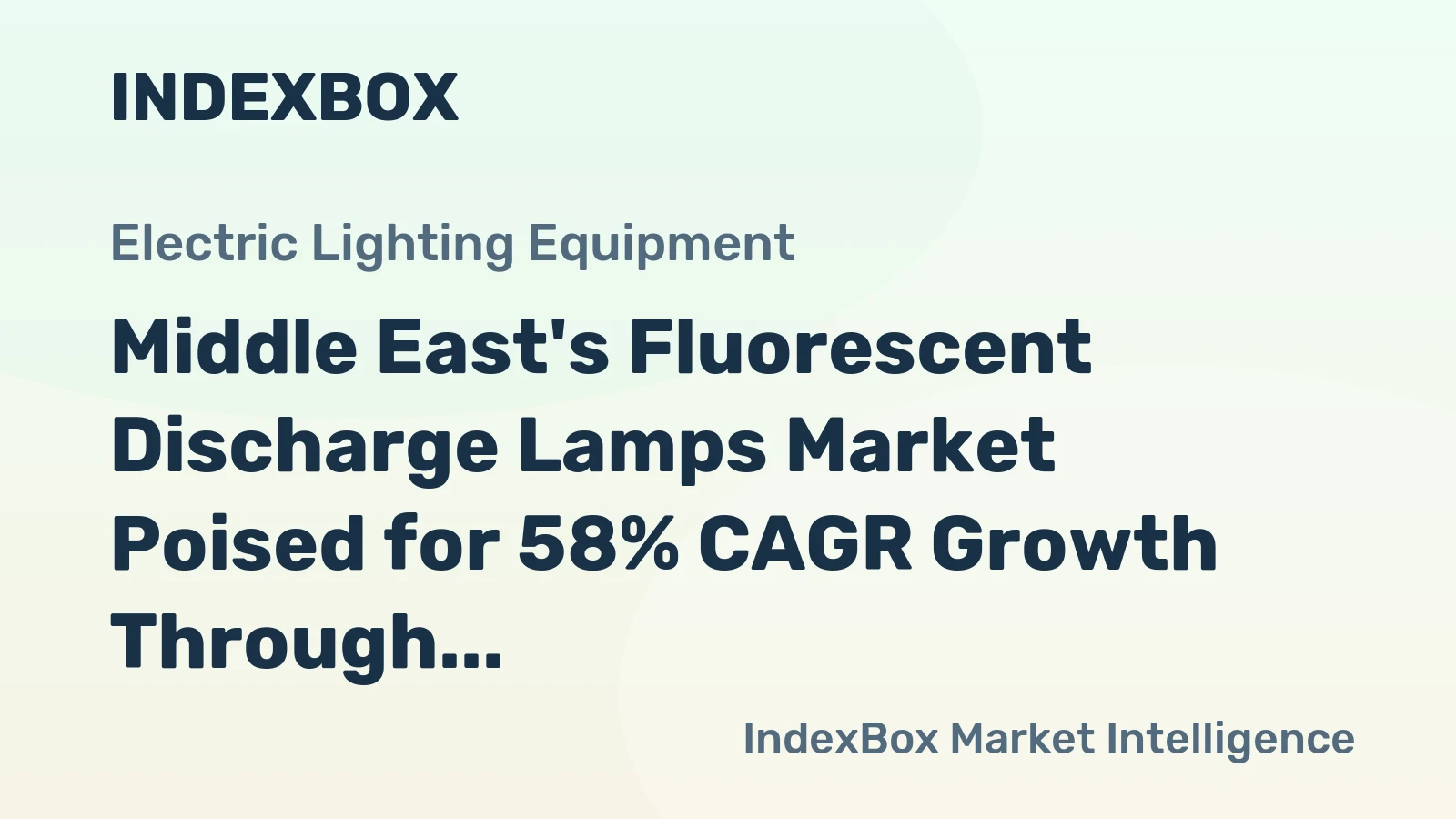 Middle East's Fluorescent Discharge Lamps Market Poised for 58% CAGR Growth Through 2035