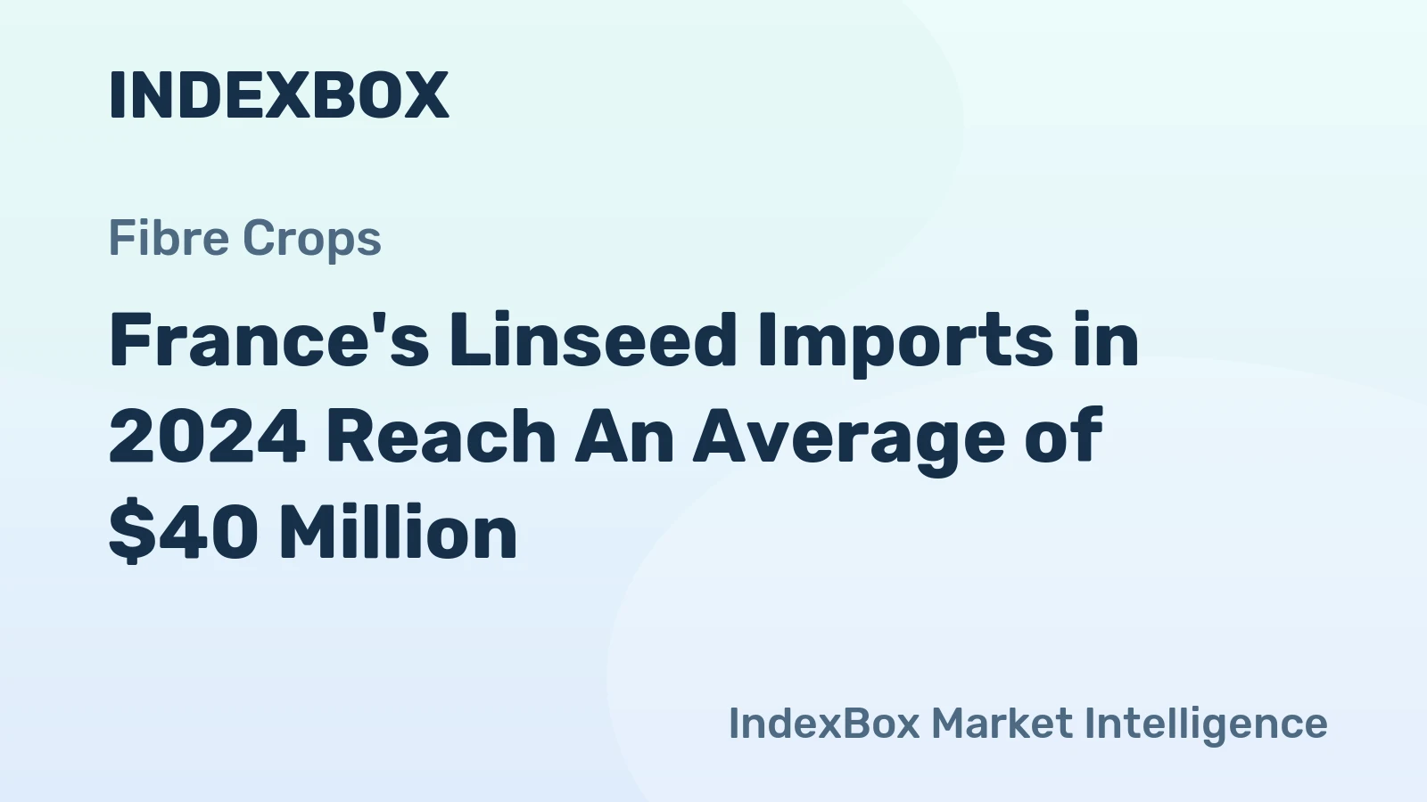 France's Linseed Imports in 2024 Reach An Average of $40 Million