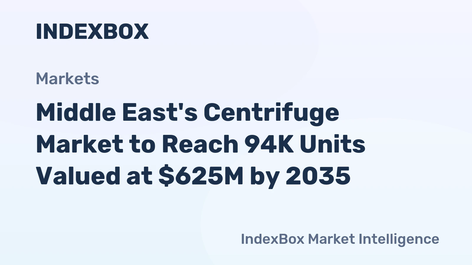 Middle East's Centrifuge Market to Reach 94K Units Valued at $625M by 2035