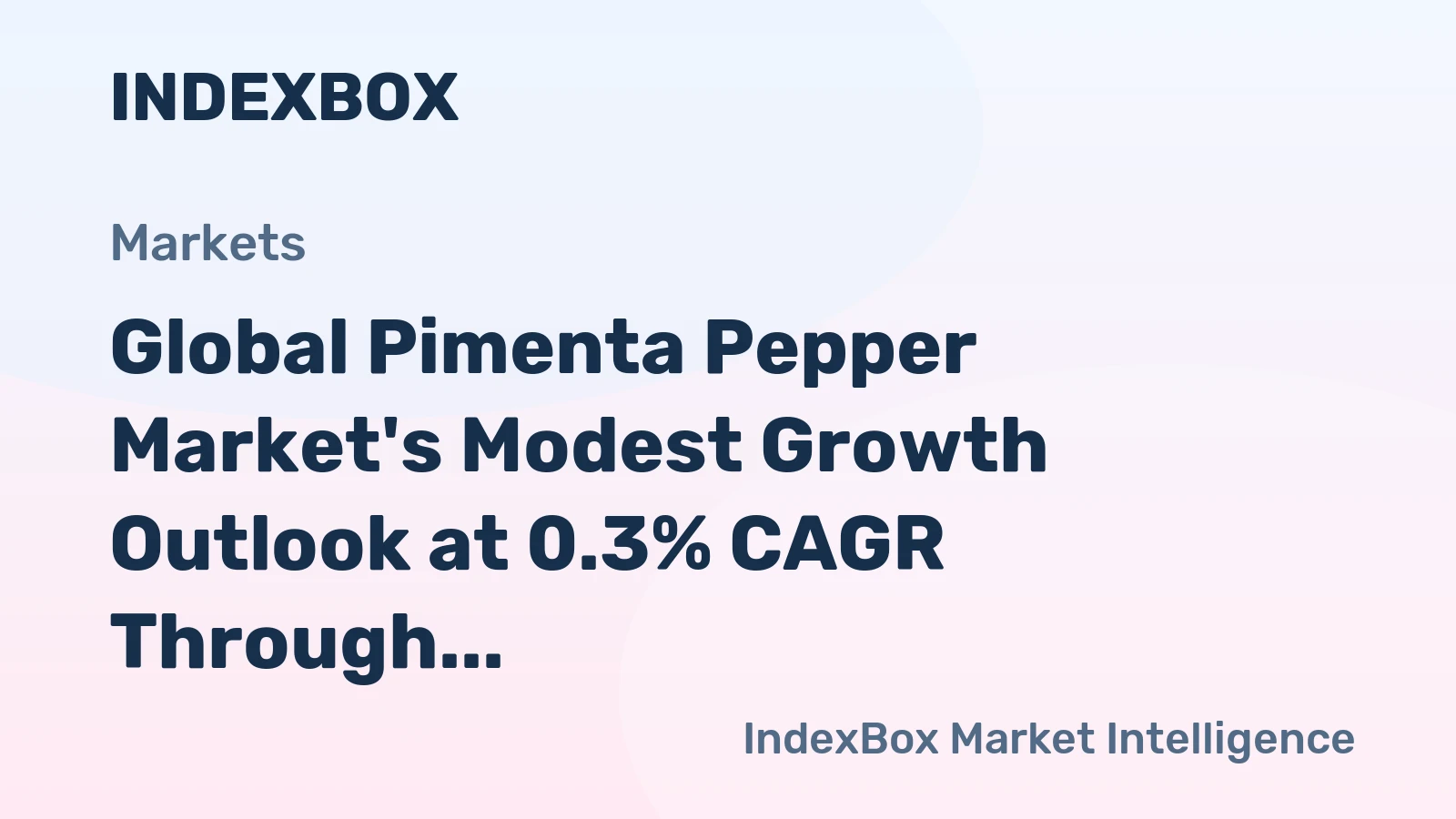 Global Pimenta Pepper Market's Modest Growth Outlook at 0.3% CAGR Through 2035