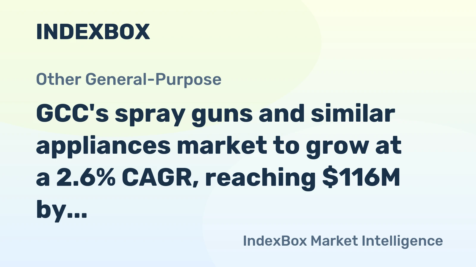 GCC's spray guns and similar appliances market to grow at a 2.6% CAGR, reaching $116M by 2035, driven by sustained demand.