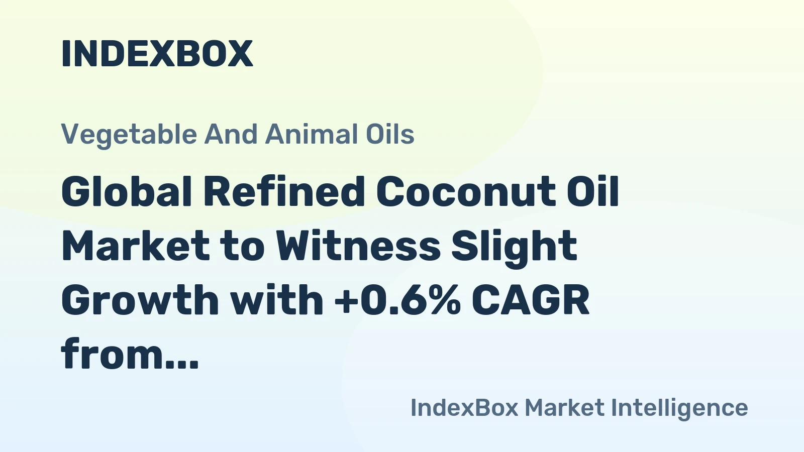 Global Refined Coconut Oil Market to Witness Slight Growth with +0.6% CAGR from 2024 to 2035