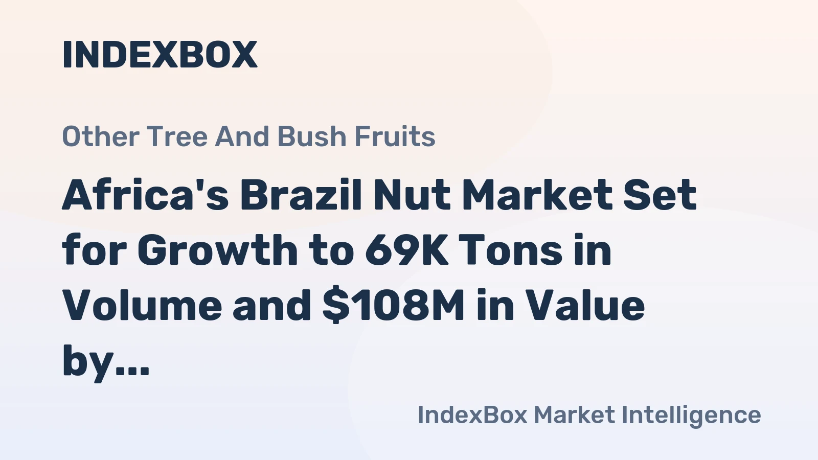 Africa's Brazil Nut Market Set for Growth to 69K Tons in Volume and $108M in Value by 2035
