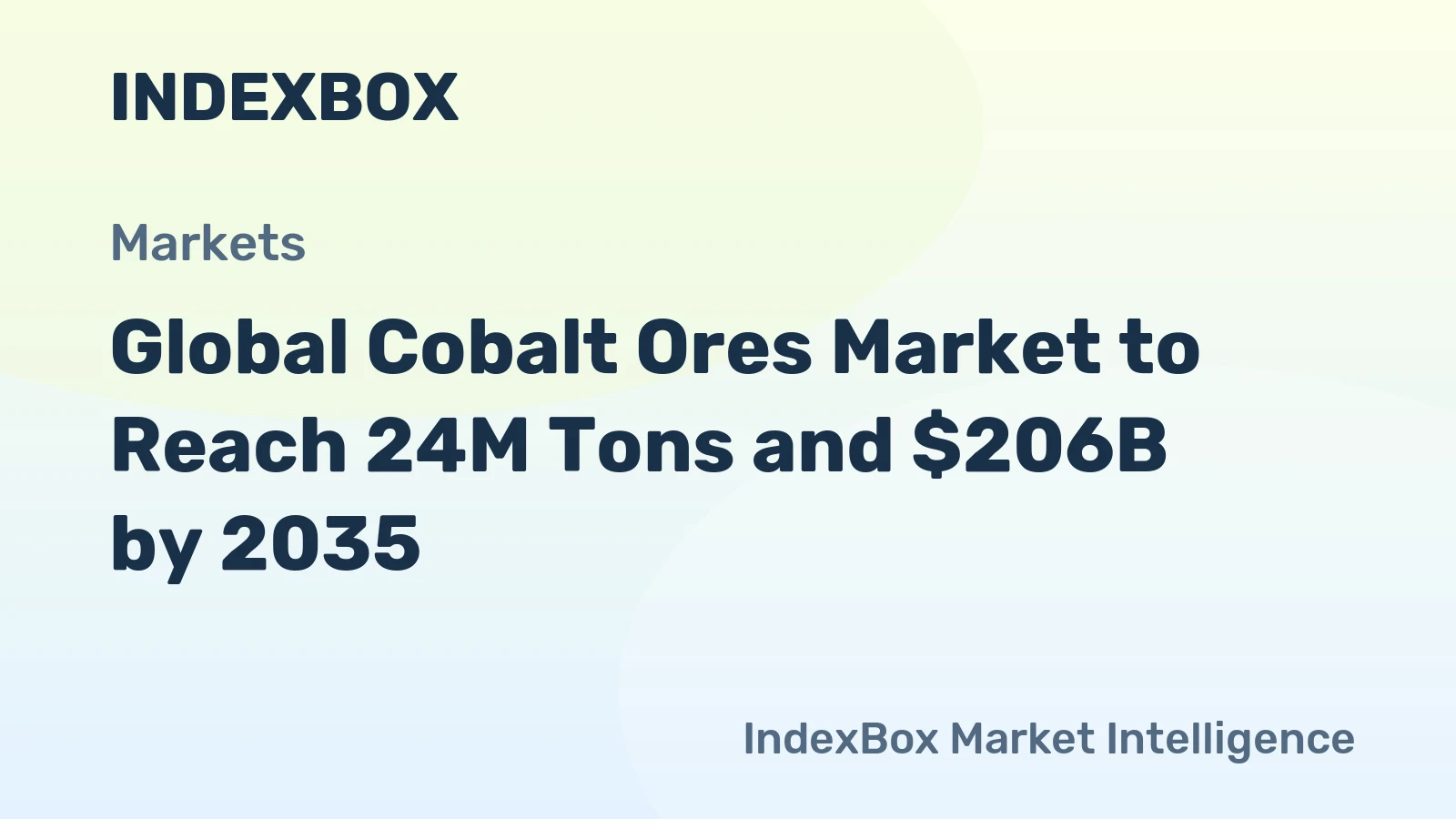 Global Cobalt Ores Market to Reach 24M Tons and $206B by 2035