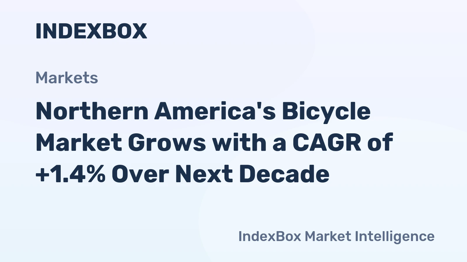 Northern America's Bicycle Market Grows with a CAGR of +1.4% Over Next Decade