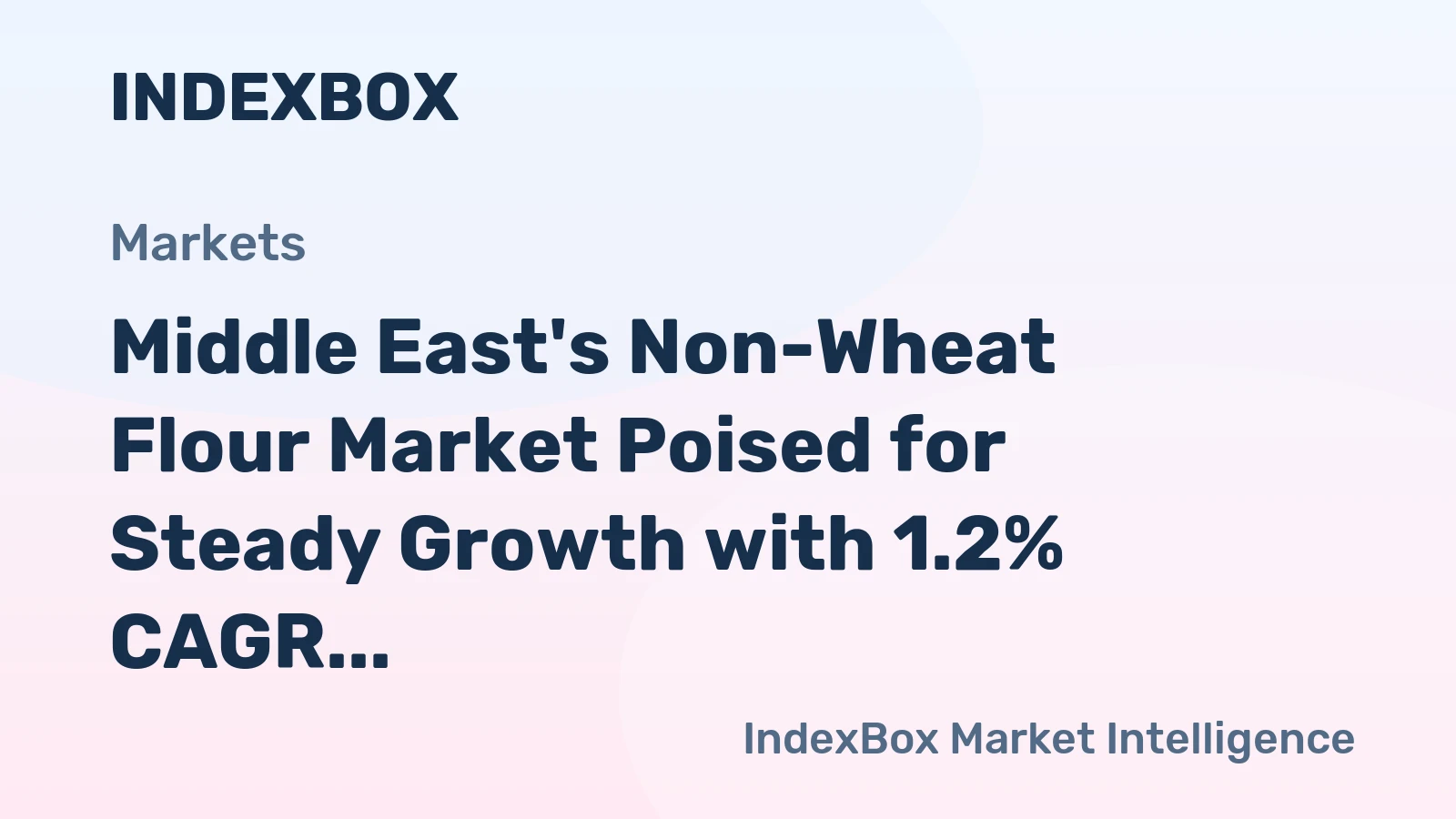 Middle East's Non-Wheat Flour Market Poised for Steady Growth with 1.2% CAGR Through 2035