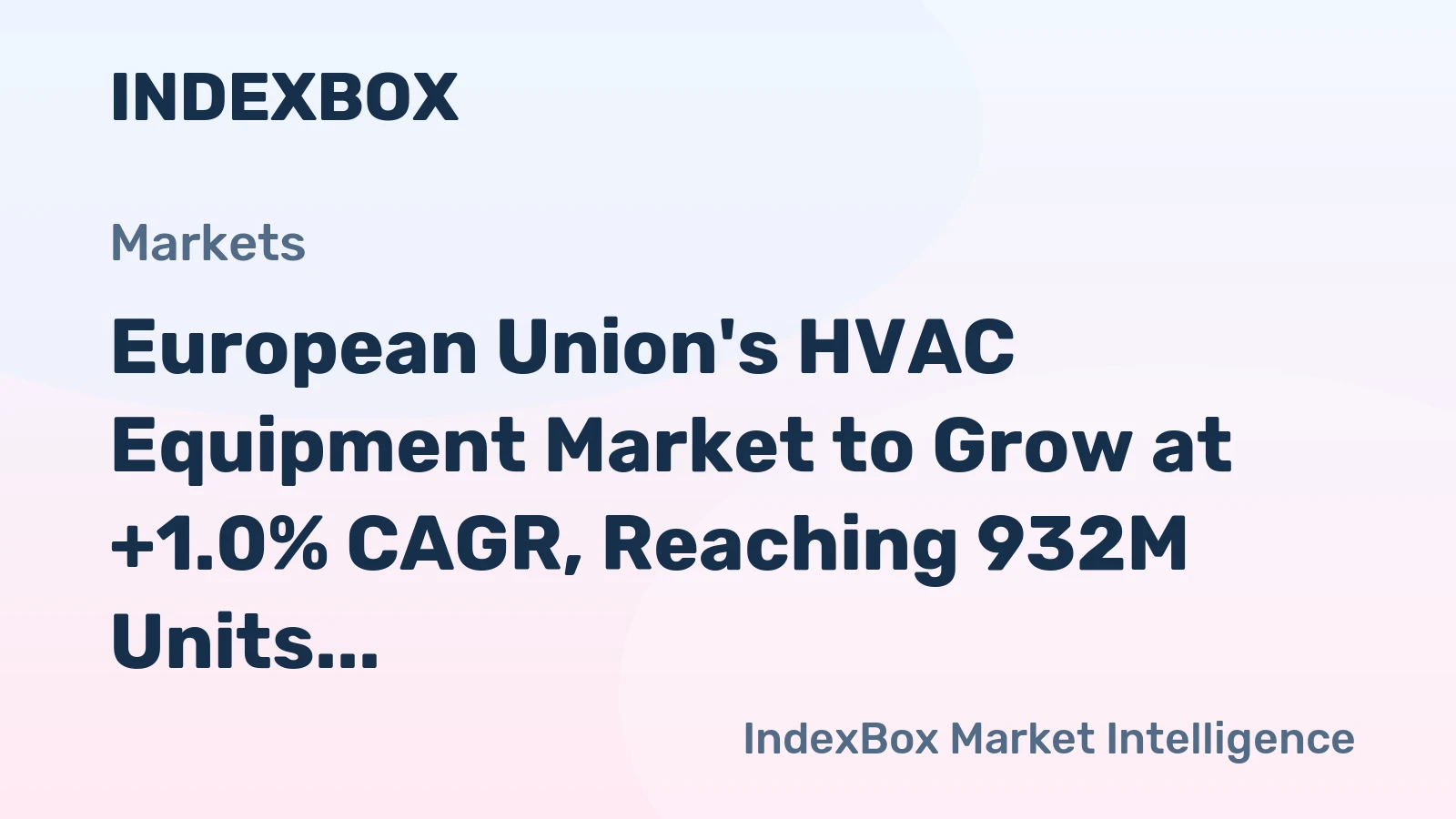 European Union's HVAC Equipment Market to Grow at +1.0% CAGR, Reaching 932M Units by 2035