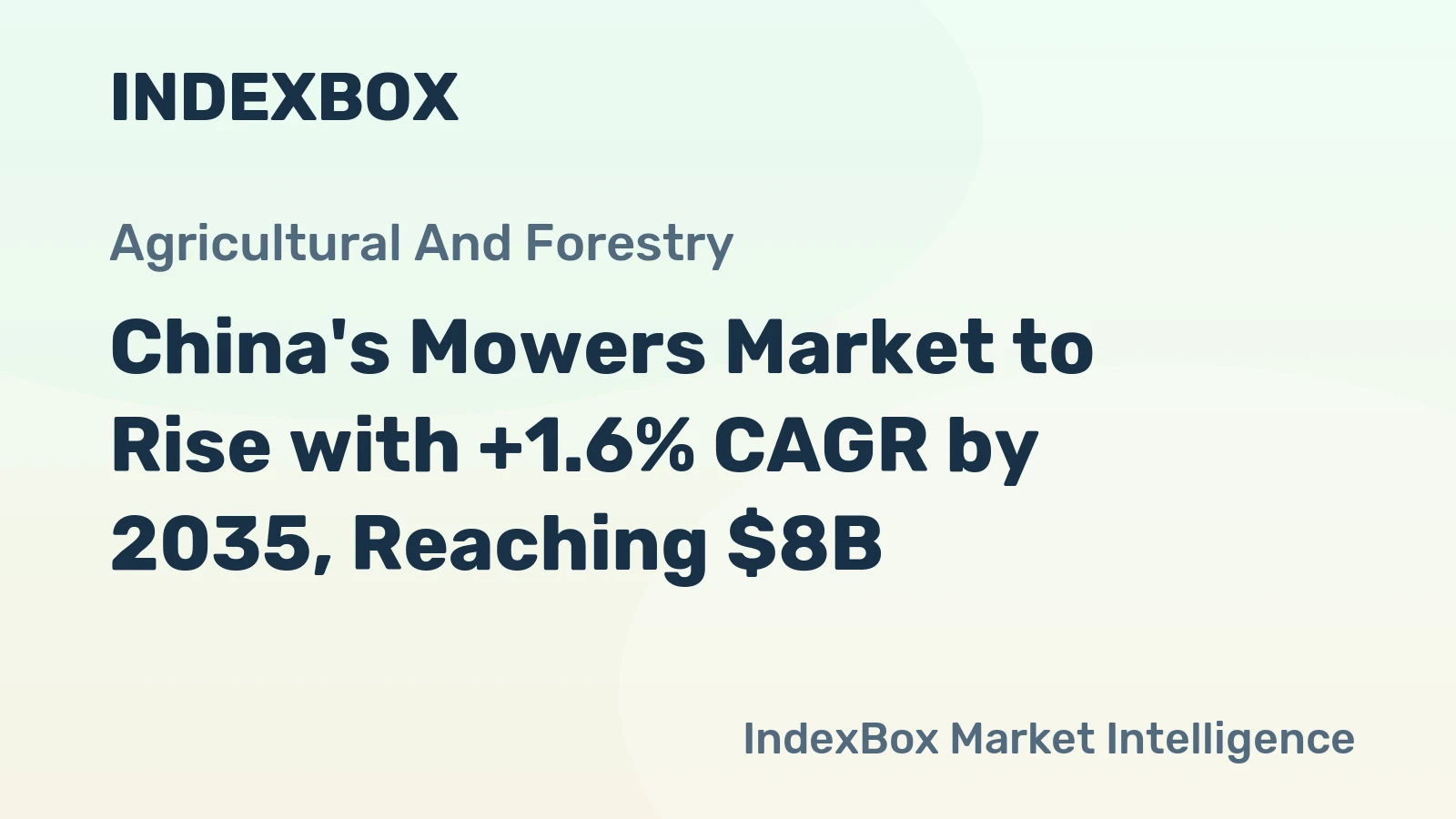 China's Mowers Market to Rise with +1.6% CAGR by 2035, Reaching $8B