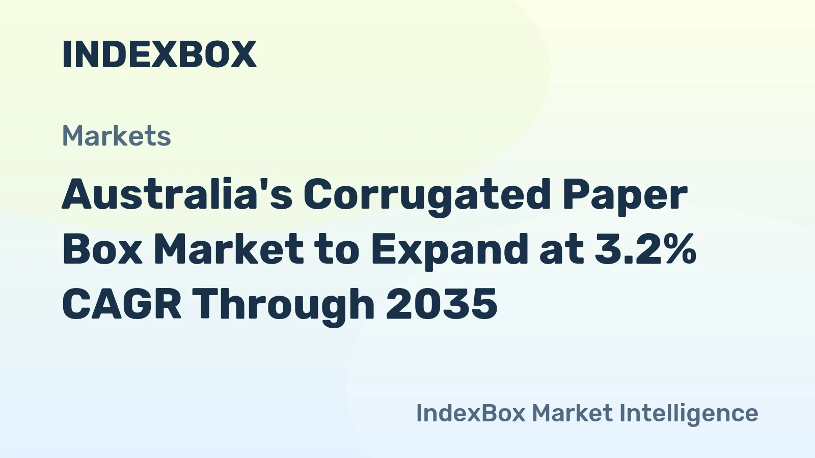Australia's Corrugated Paper Box Market to Expand at 3.2% CAGR Through 2035