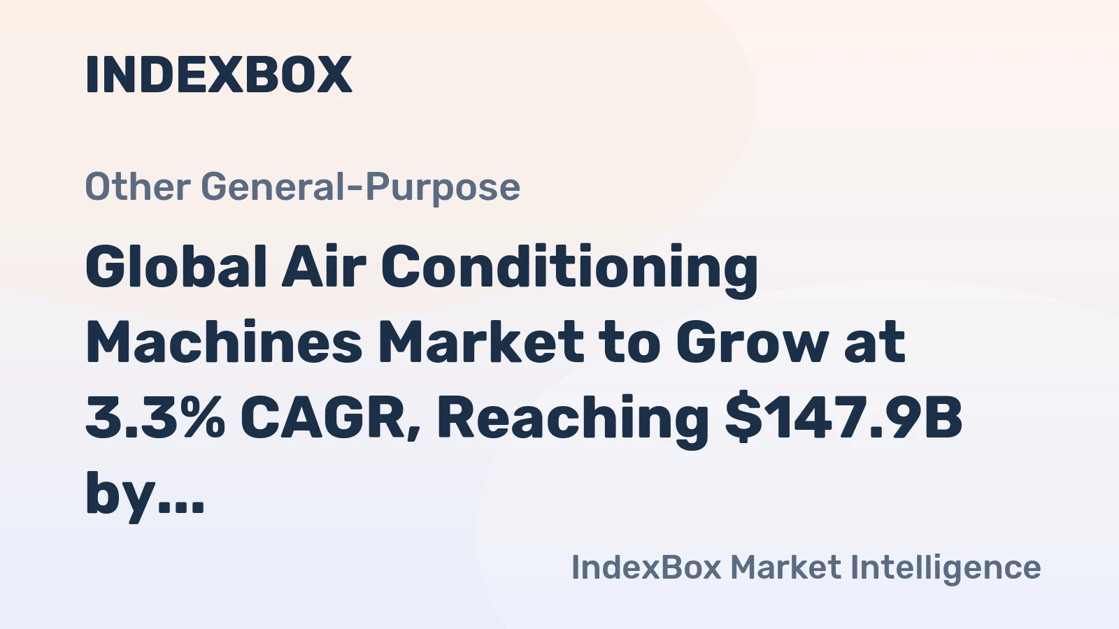 Global Air Conditioning Machines Market to Grow at 3.3% CAGR, Reaching $147.9B by 2035