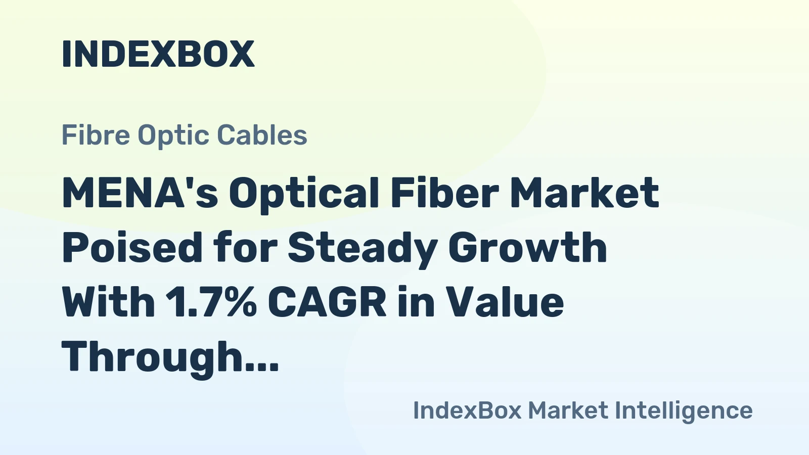 MENA's Optical Fiber Market Poised for Steady Growth With 1.7% CAGR in Value Through 2035