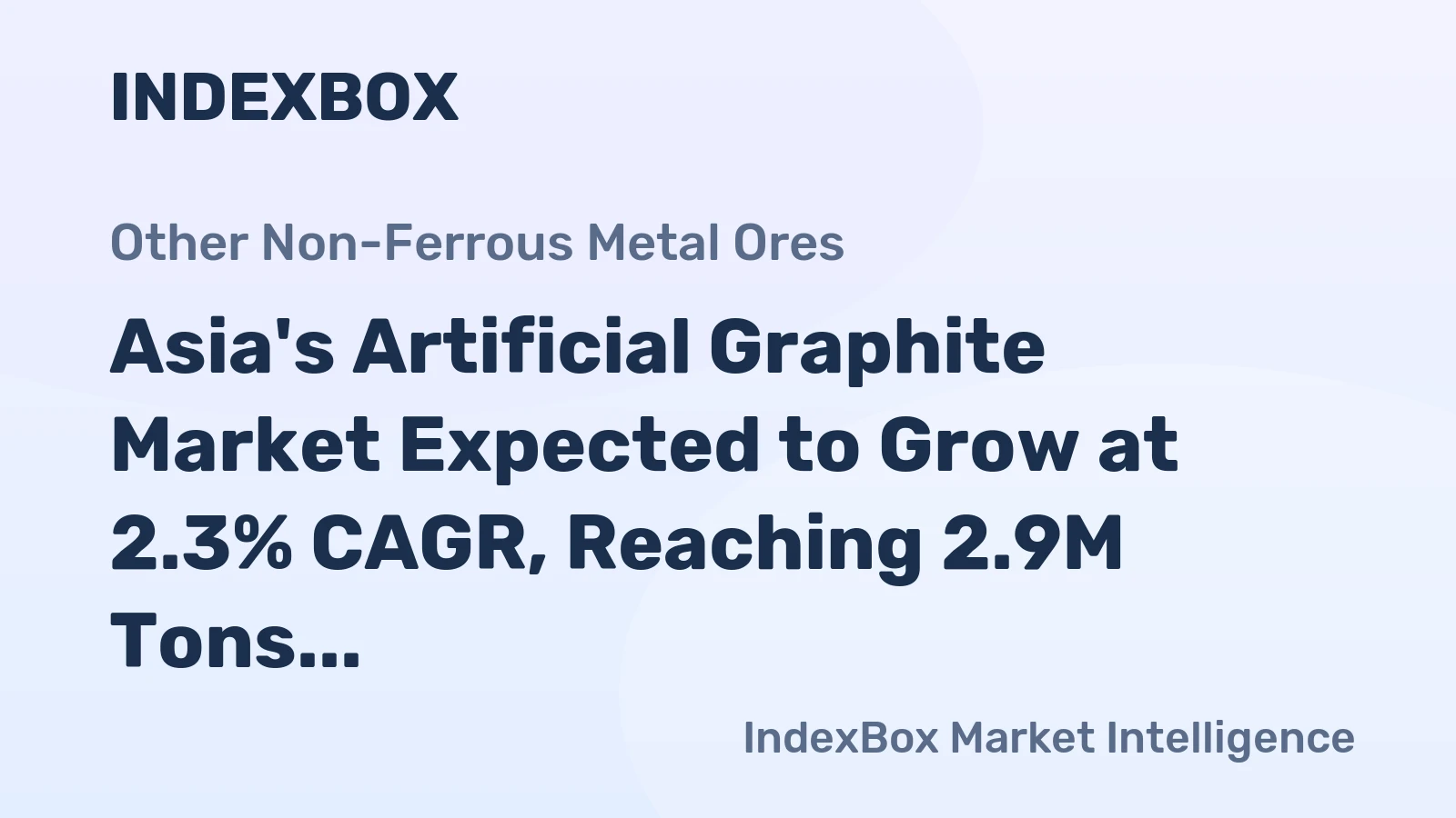 Asia's Artificial Graphite Market Expected to Grow at 2.3% CAGR, Reaching 2.9M Tons by 2035