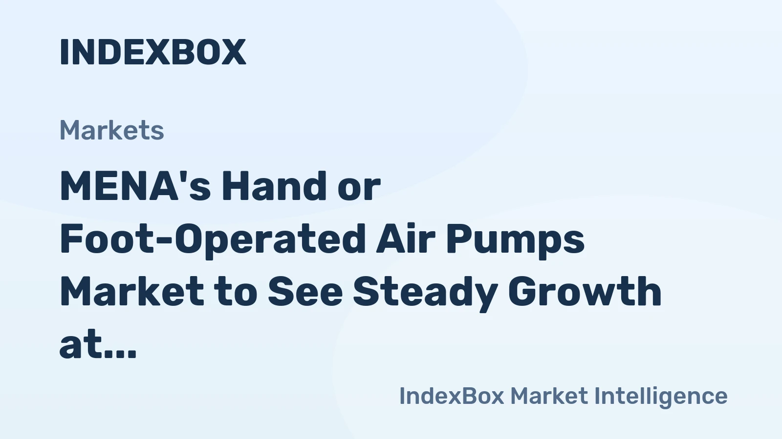 MENA's Hand or Foot-Operated Air Pumps Market to See Steady Growth at +1.5% CAGR, Reaching 20M Units by 2035