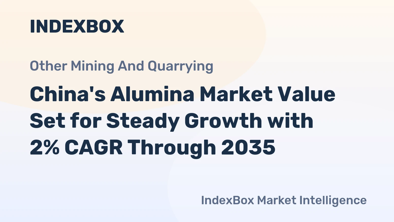 China's Alumina Market Value Set for Steady Growth with 2% CAGR Through 2035