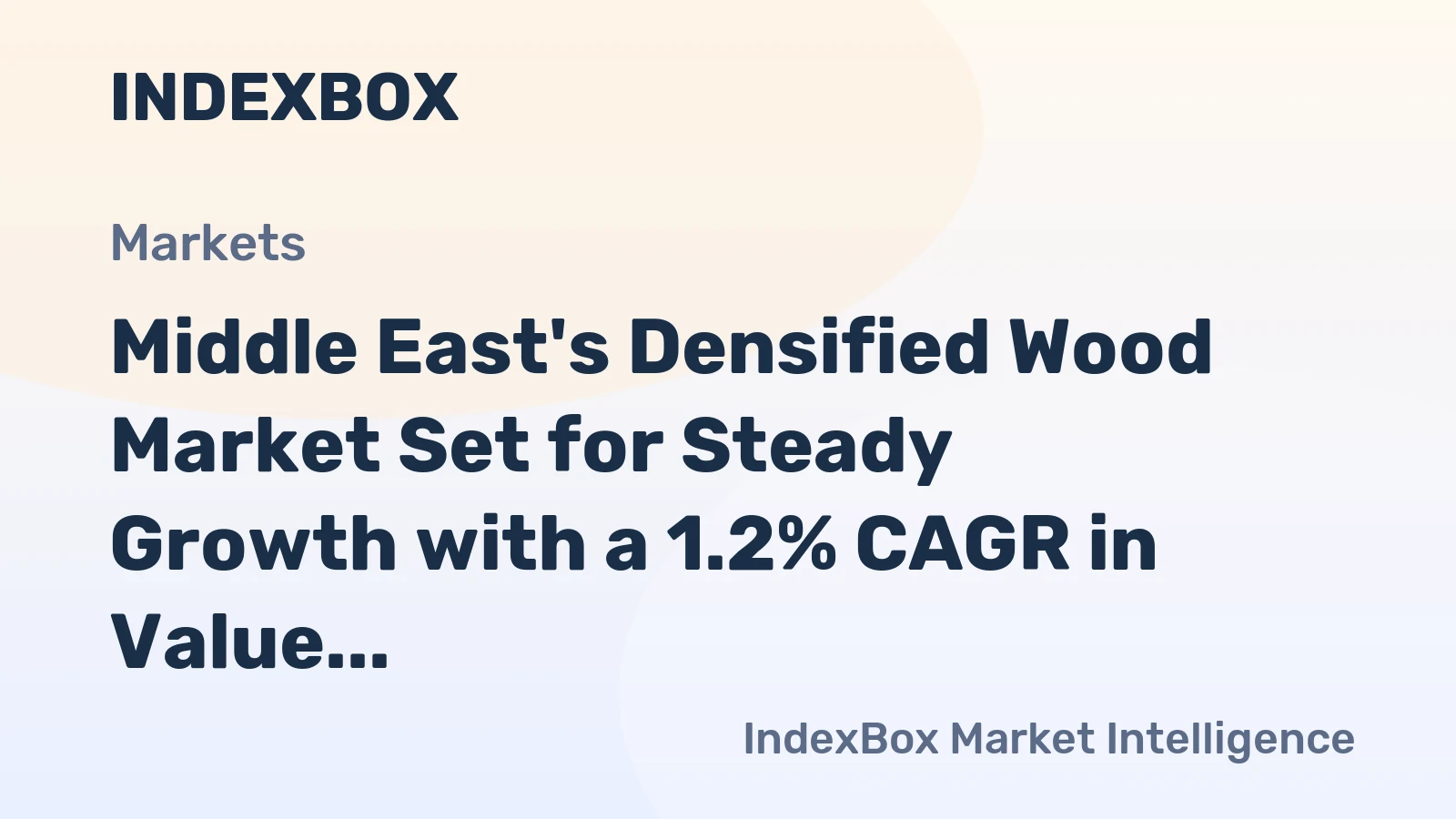 Middle East's Densified Wood Market Set for Steady Growth with a 1.2% CAGR in Value
