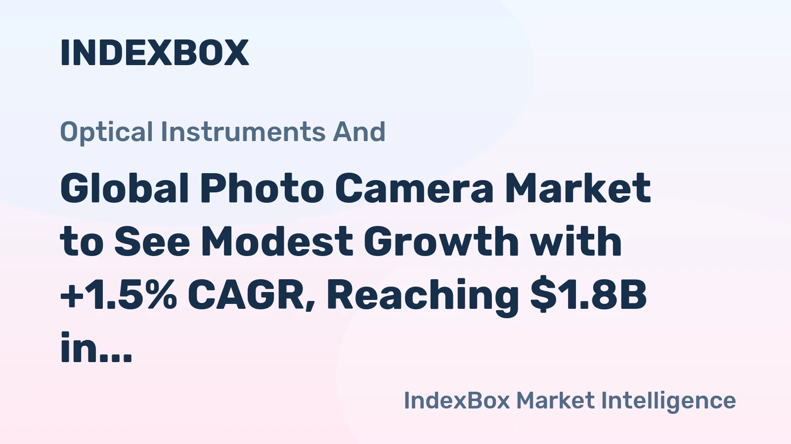 Global Photo Camera Market to See Modest Growth with +1.5% CAGR, Reaching $1.8B in Value by 2035