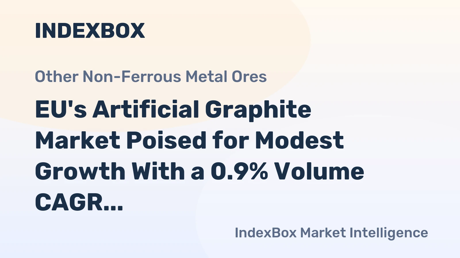 EU's Artificial Graphite Market Poised for Modest Growth With a 0.9% Volume CAGR Through 2035