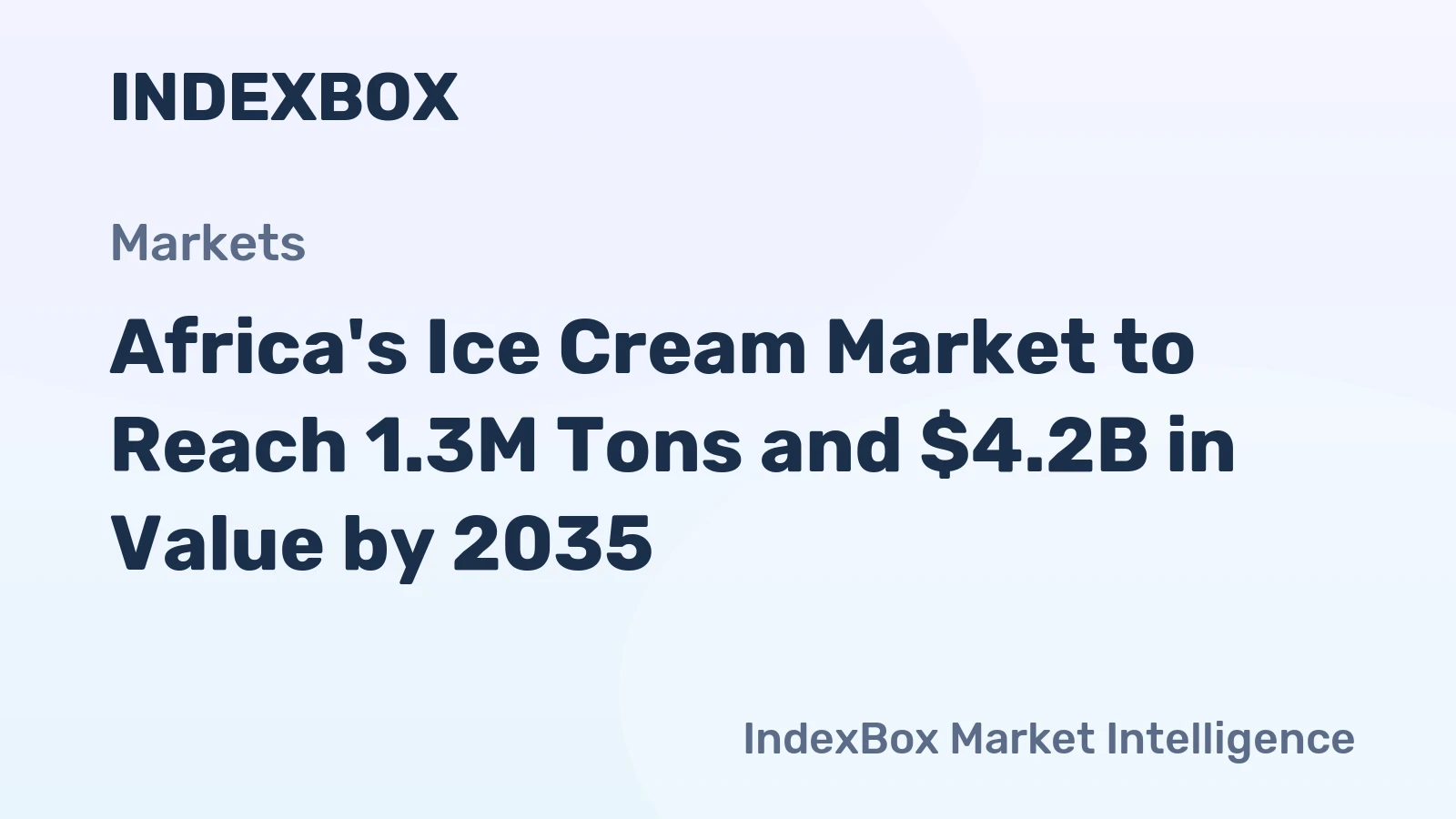 Africa's Ice Cream Market to Reach 1.3M Tons and $4.2B in Value by 2035