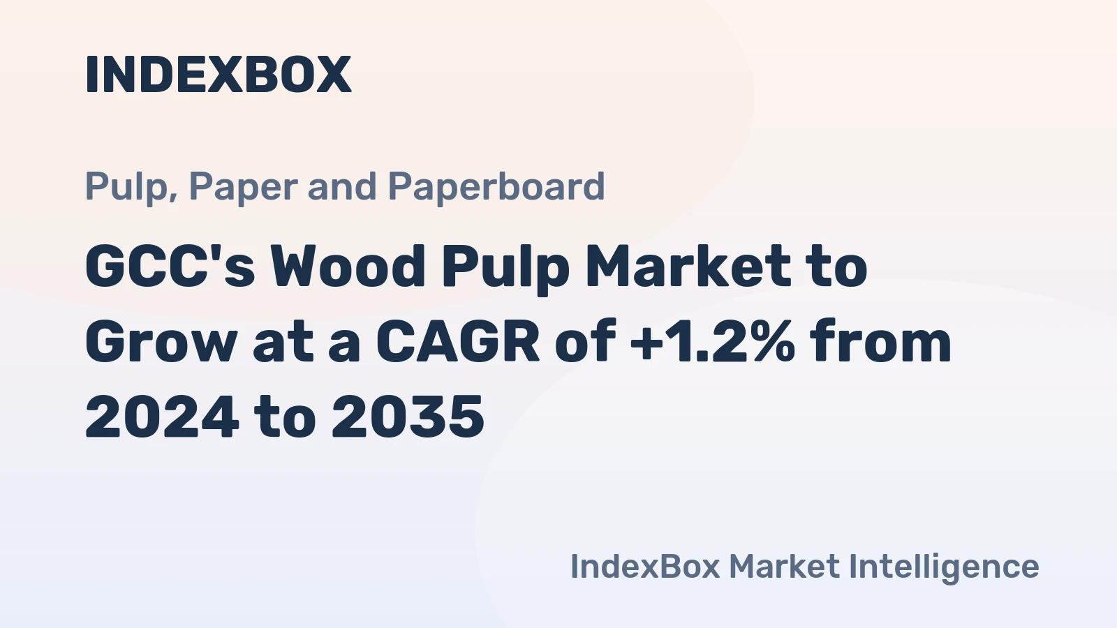 GCC's Wood Pulp Market to Grow at a CAGR of +1.2% from 2024 to 2035