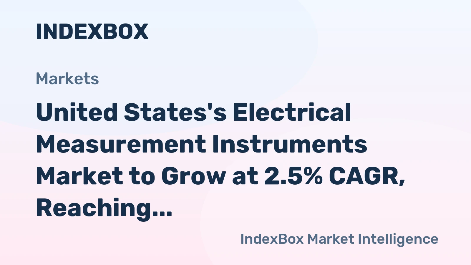 United States's Electrical Measurement Instruments Market to Grow at 2.5% CAGR, Reaching $561.1B by 2035